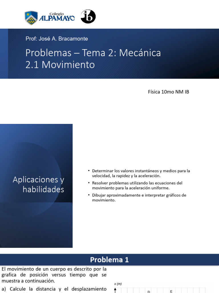 Problemas_--_Tema_2.1 (1) | PDF | Velocidad | Aceleración