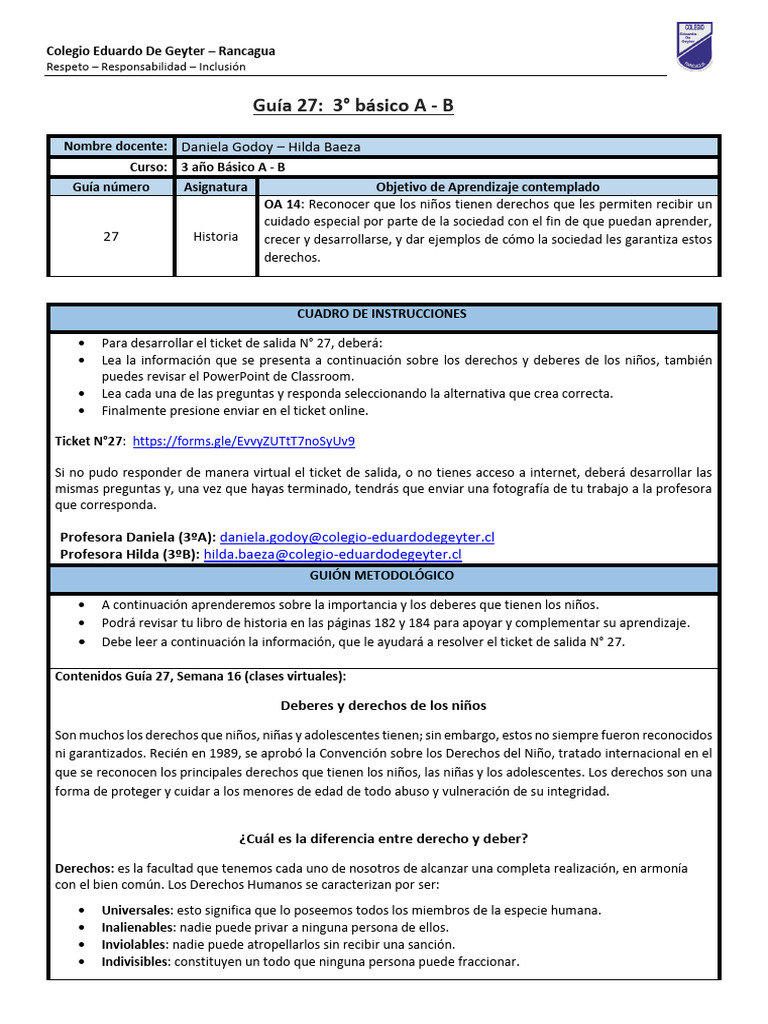 Guia 27 | PDF | Derechos de los niños | Justicia