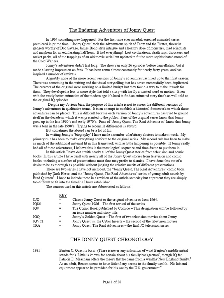 Jonny Quest | PDF