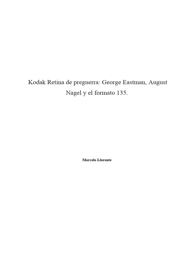 Kodak Retina de Preguerra George | PDF | Cámara | el Monte Everest