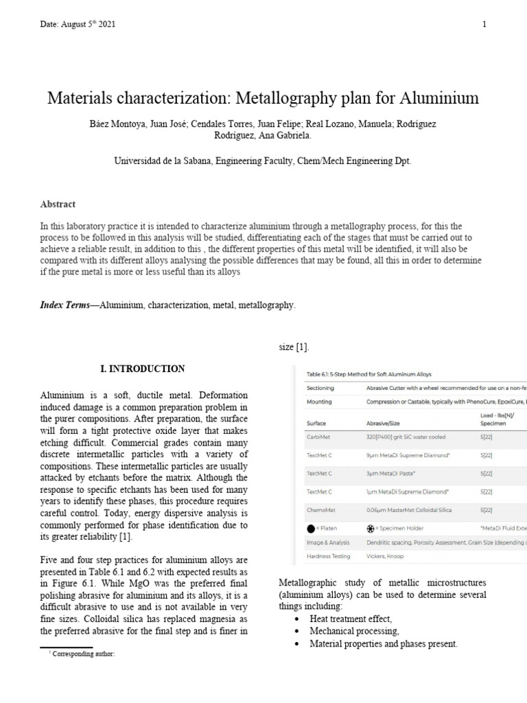 Aluminium metallography | PDF | Alloy | Aluminium