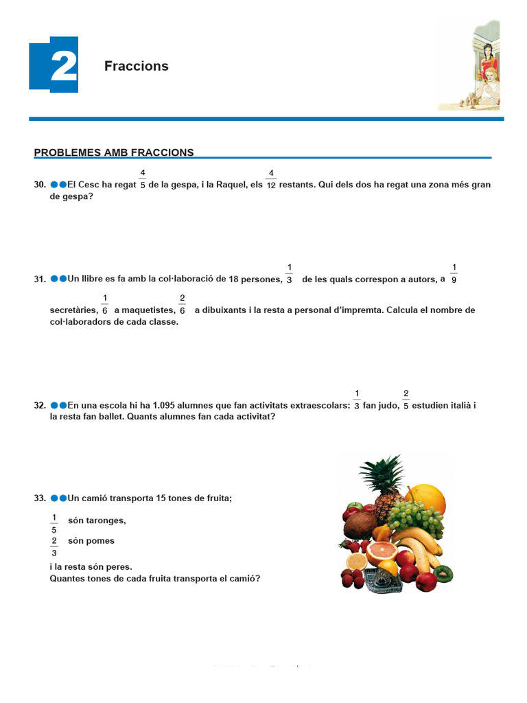 Problemes Amb Fraccions | PDF