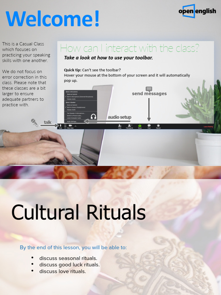 High Beginner Speaking Class on Rituals | PDF | Rituals | Luck