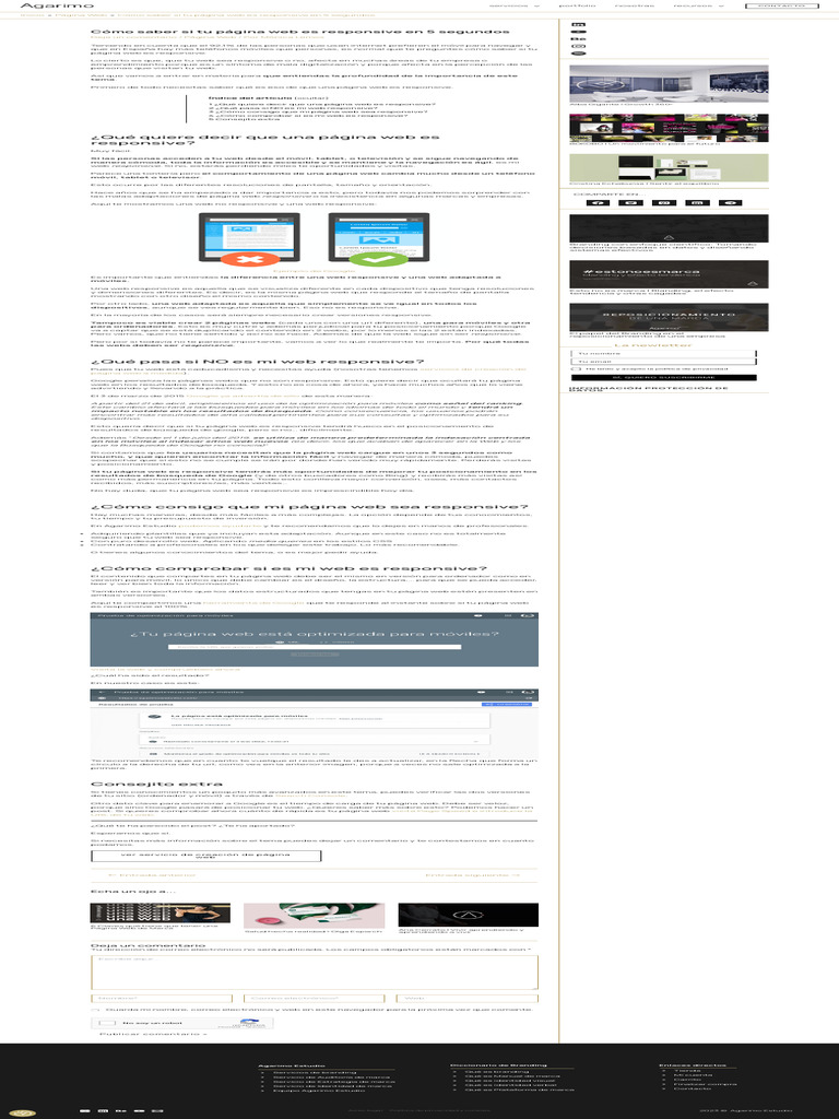 ¿Tu Página Web Es Responsive Al 100%? - Agarimo Estudio | PDF | Red ...