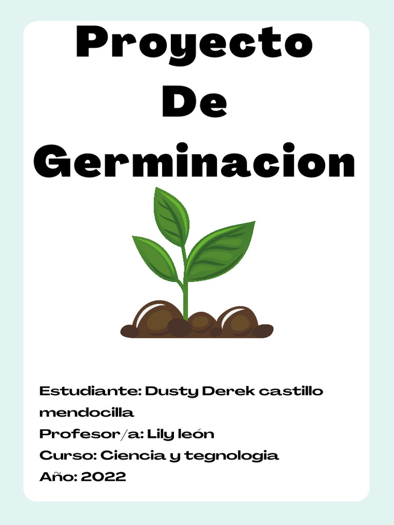 Proyecto de Germinacion | PDF