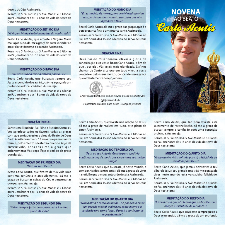 Novena Ao Beato Carlo Acutis | PDF