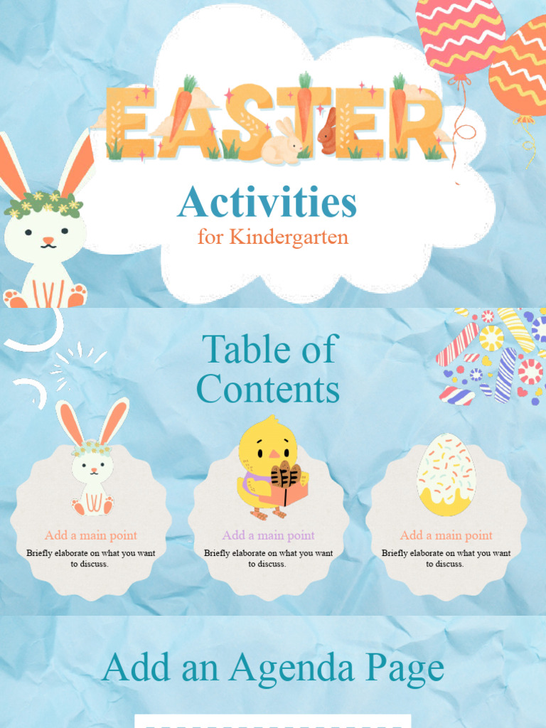 Easter Activities For Kindergarten | PDF