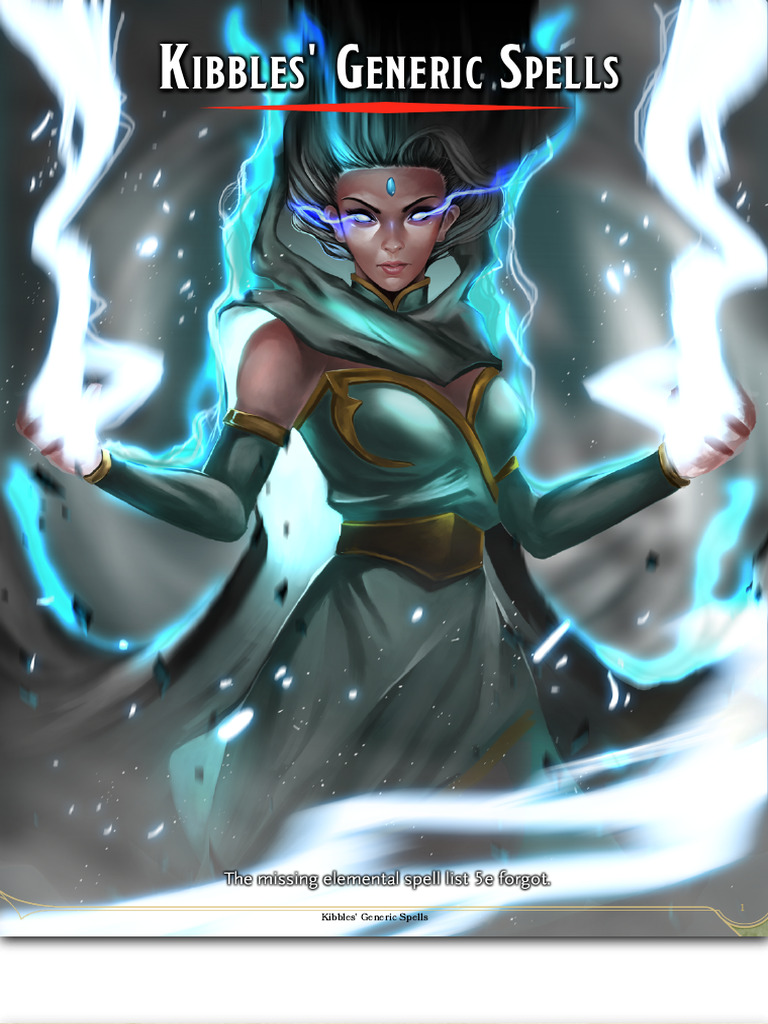 Kibbles' Generic Spells - GM Binder | PDF | Magician (Fantasy)