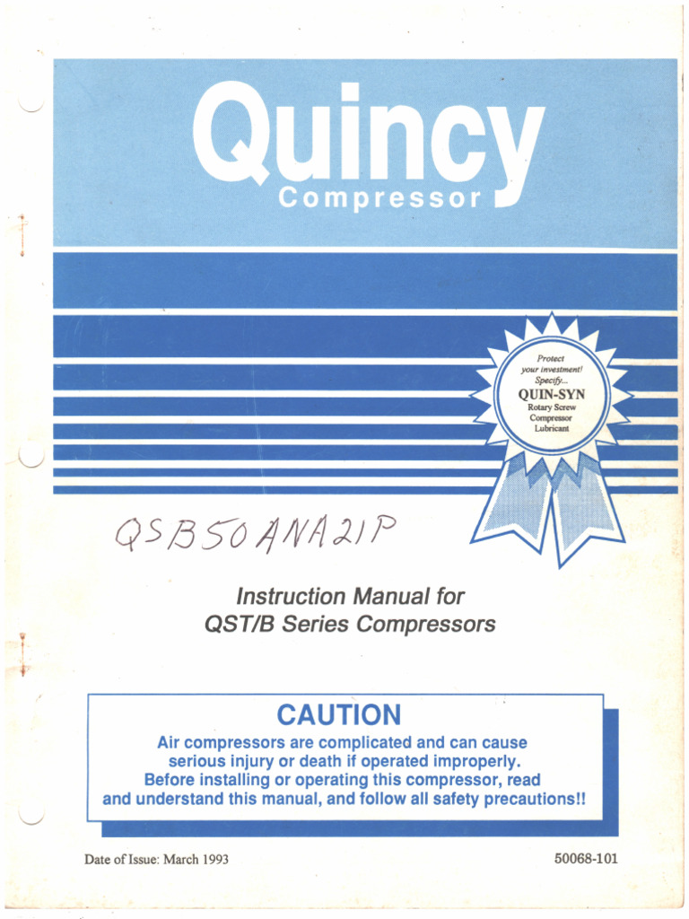Quincy Manual de Instrucciones | PDF