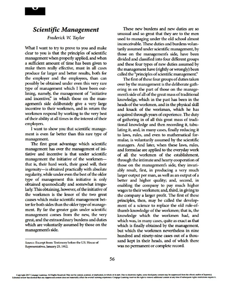 Scientific Management | PDF