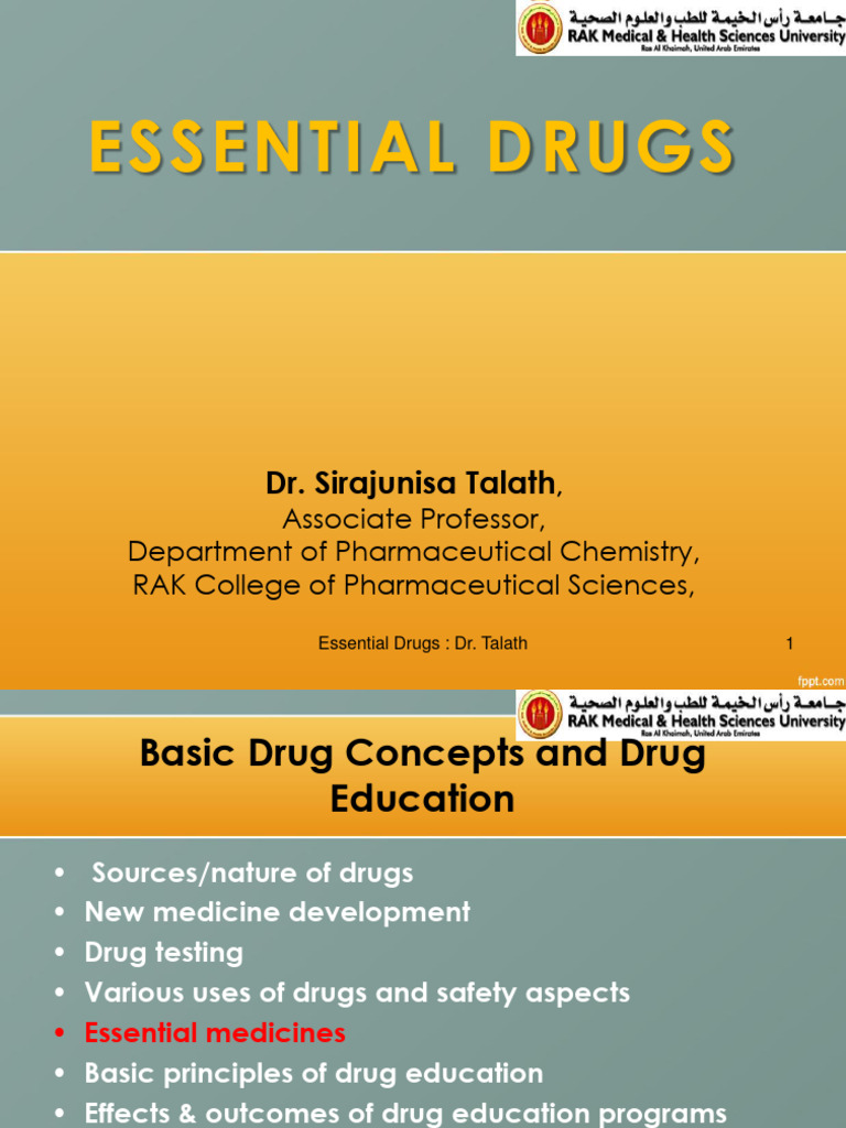 Essential Drugs | PDF | Drugs | Clinical Trial