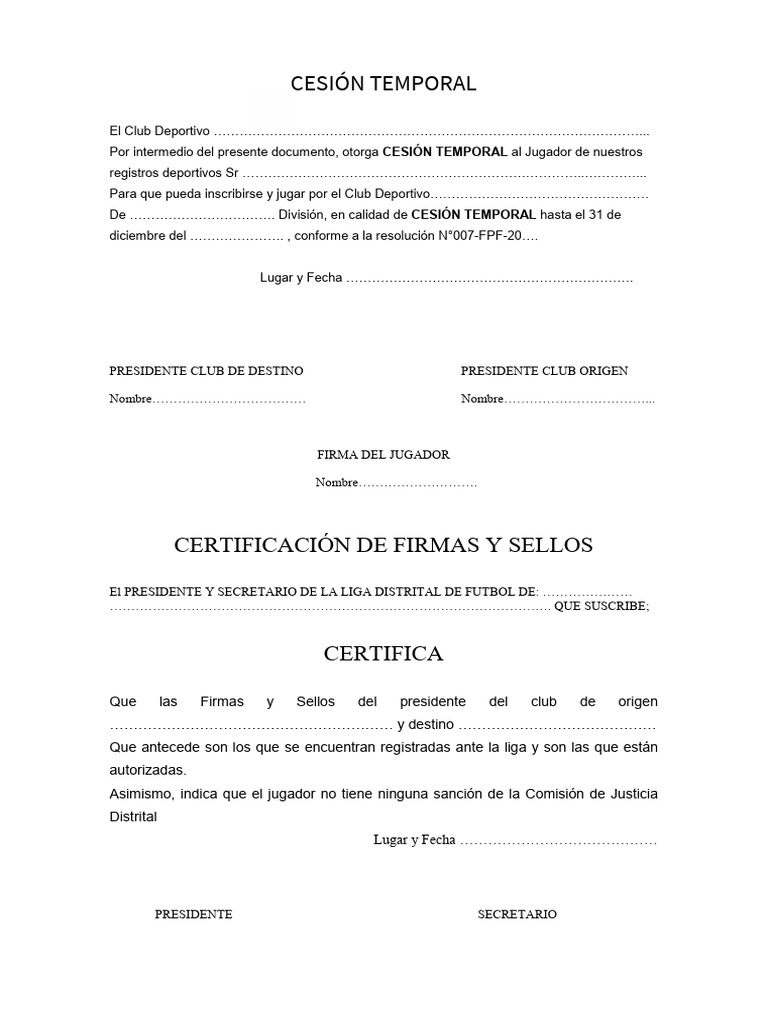 cesion temporal | PDF