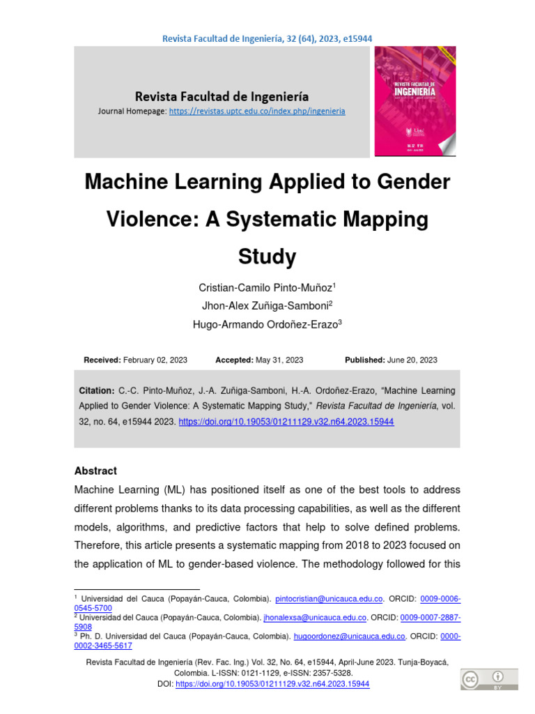 Machine Learning in Gender Violence Study | PDF | Machine Learning ...