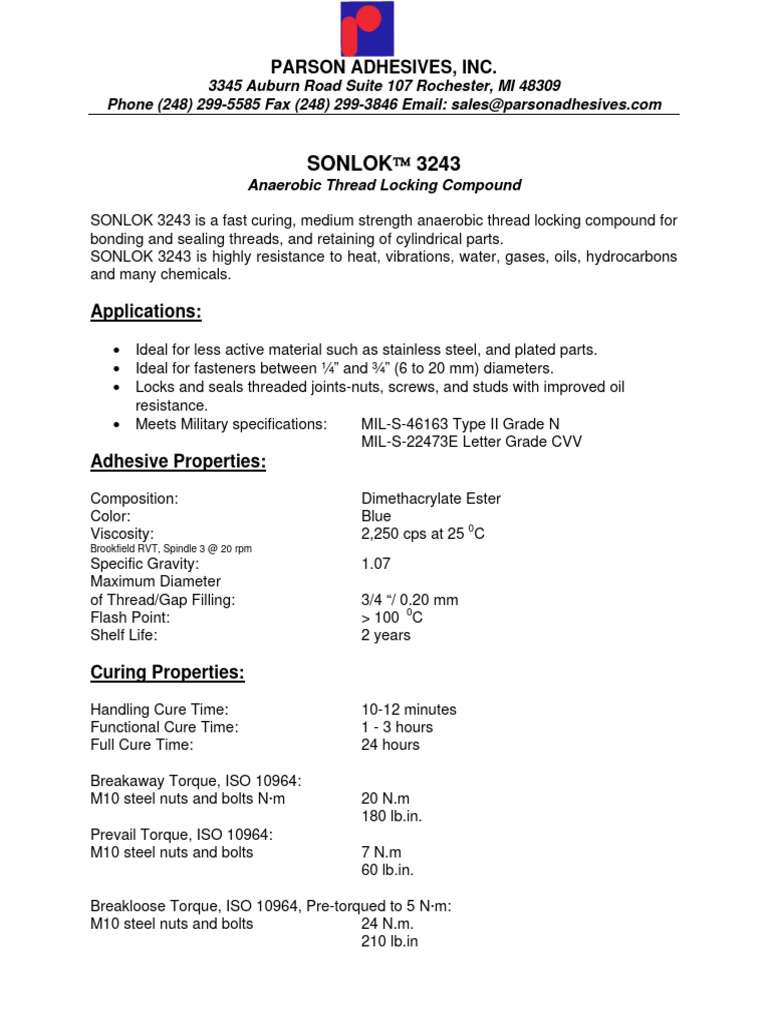 SONLOK_3243 | PDF | Screw | Nut (Hardware)