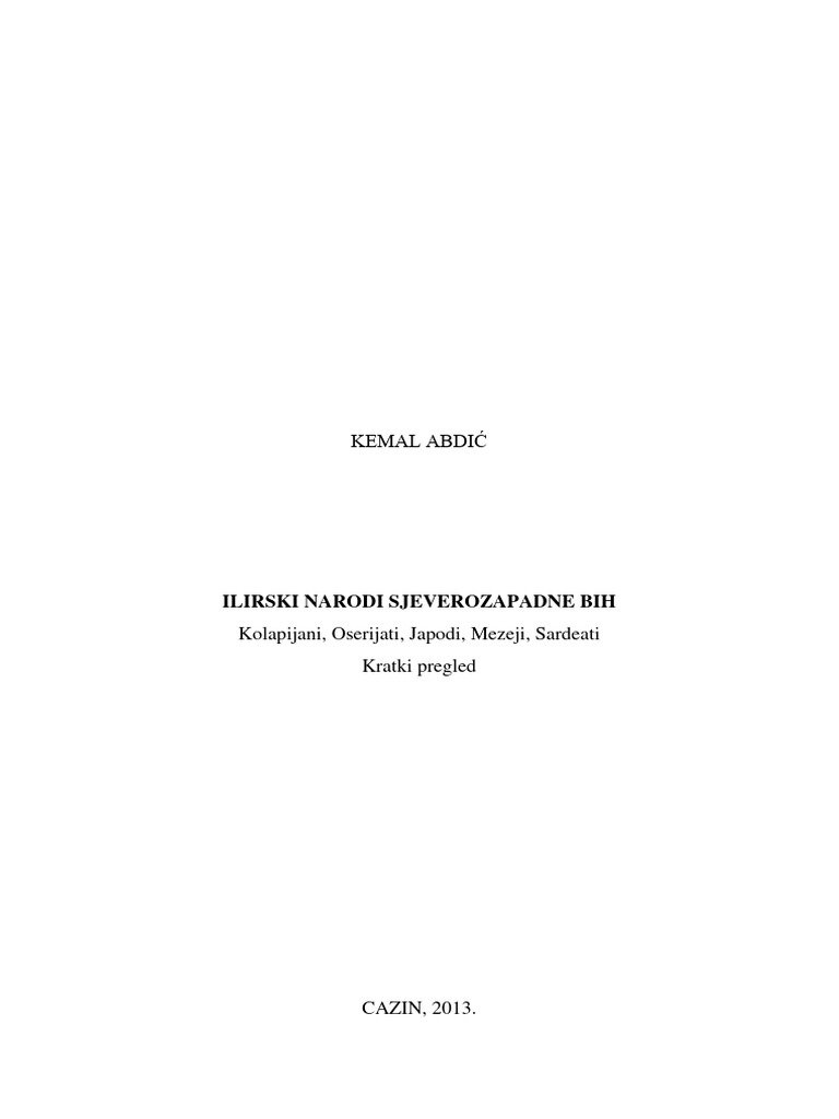 Ilirski Narodi Sjeverozapadne | PDF