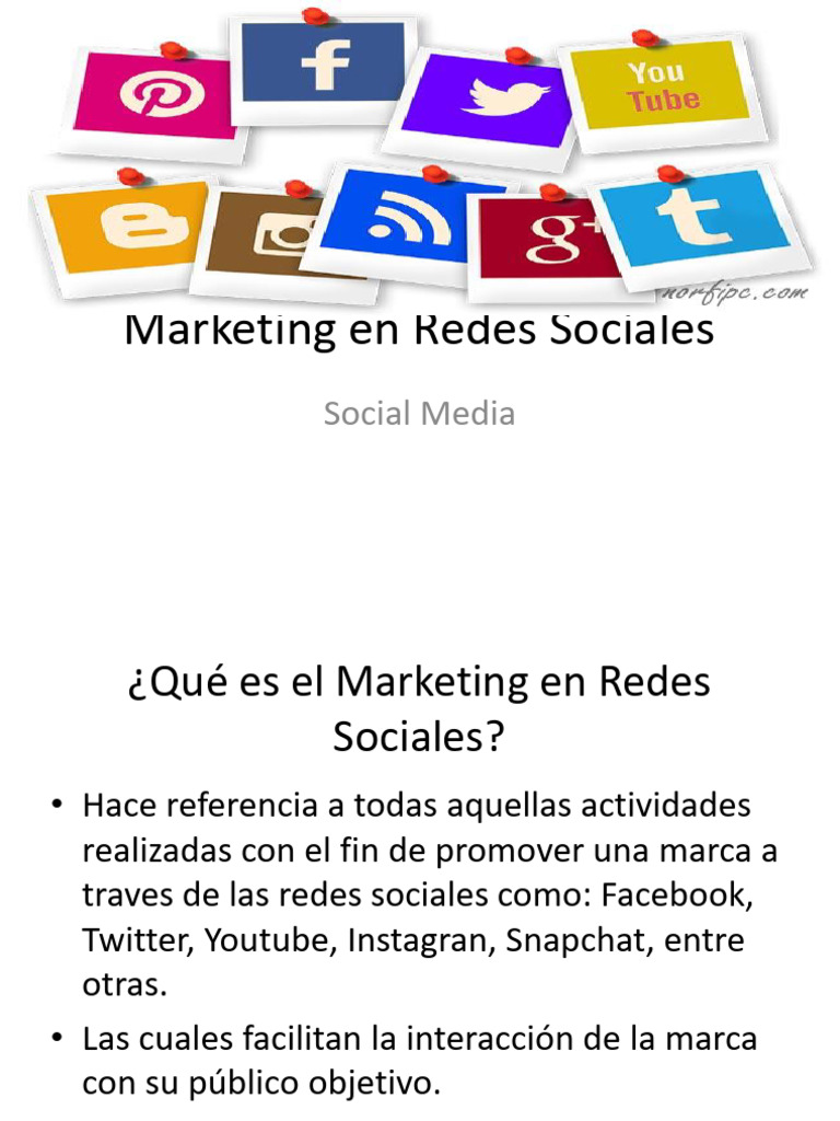 Marketing en Redes Sociales | PDF | Marketing | Facebook