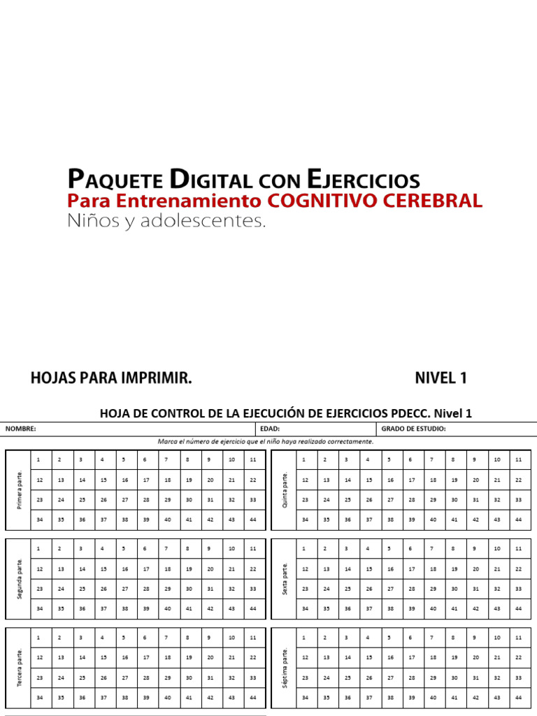1 HOJAS PARA IMPRIMIR NIVEL 1 pdf_122935 | PDF