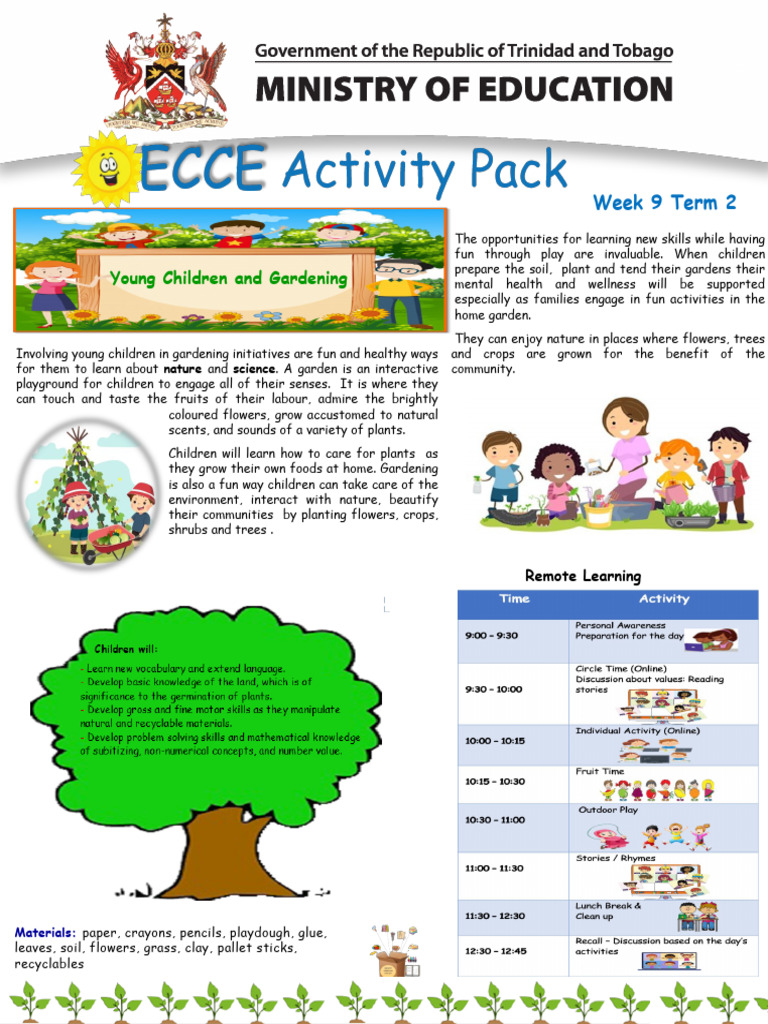ECCE Activity Pack Term 2 Week 9 | PDF | Gardens | Plants