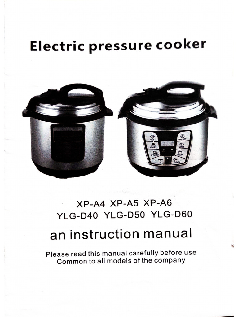 MES6817 Pressure Cooker Manual | PDF
