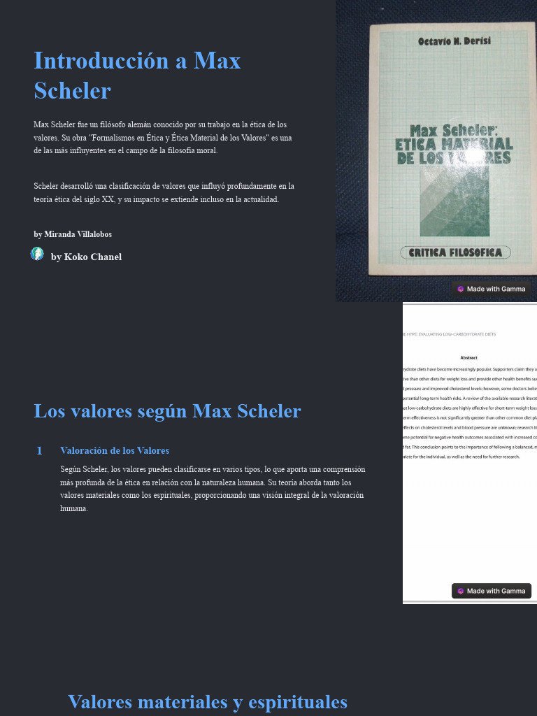 Introduccion A Max Scheler | Descargar gratis PDF | Moralidad | Bienestar