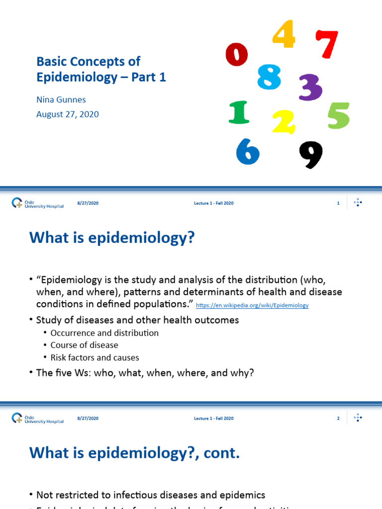 Basic Concepts of Epidemiology | PDF | Incidence (Epidemiology) | Epidemiology