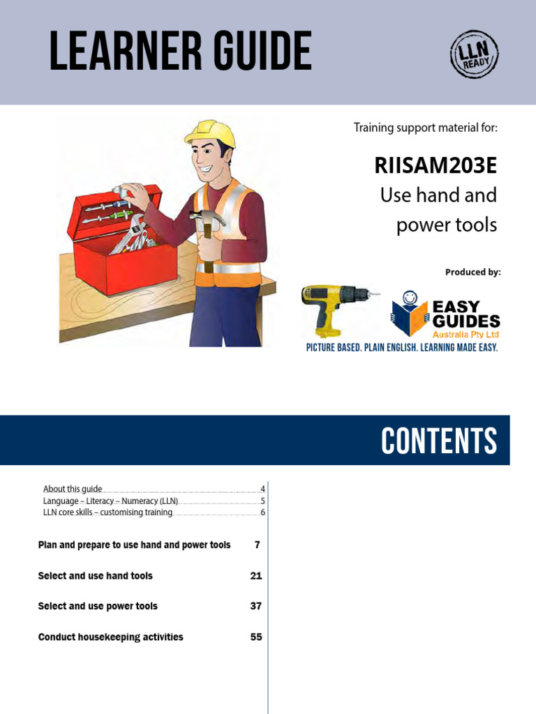 Hand and Power Tools Training Guide | PDF | Housekeeping | Drilling