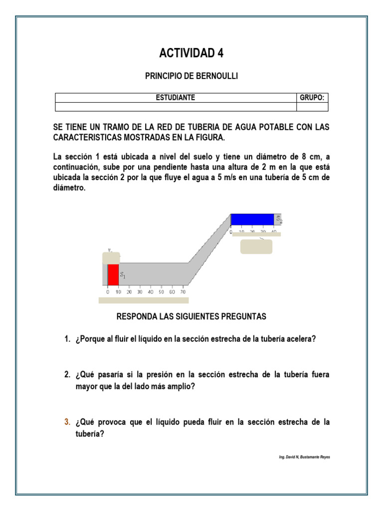 Actividad 4 Principio de Bernoulli | PDF