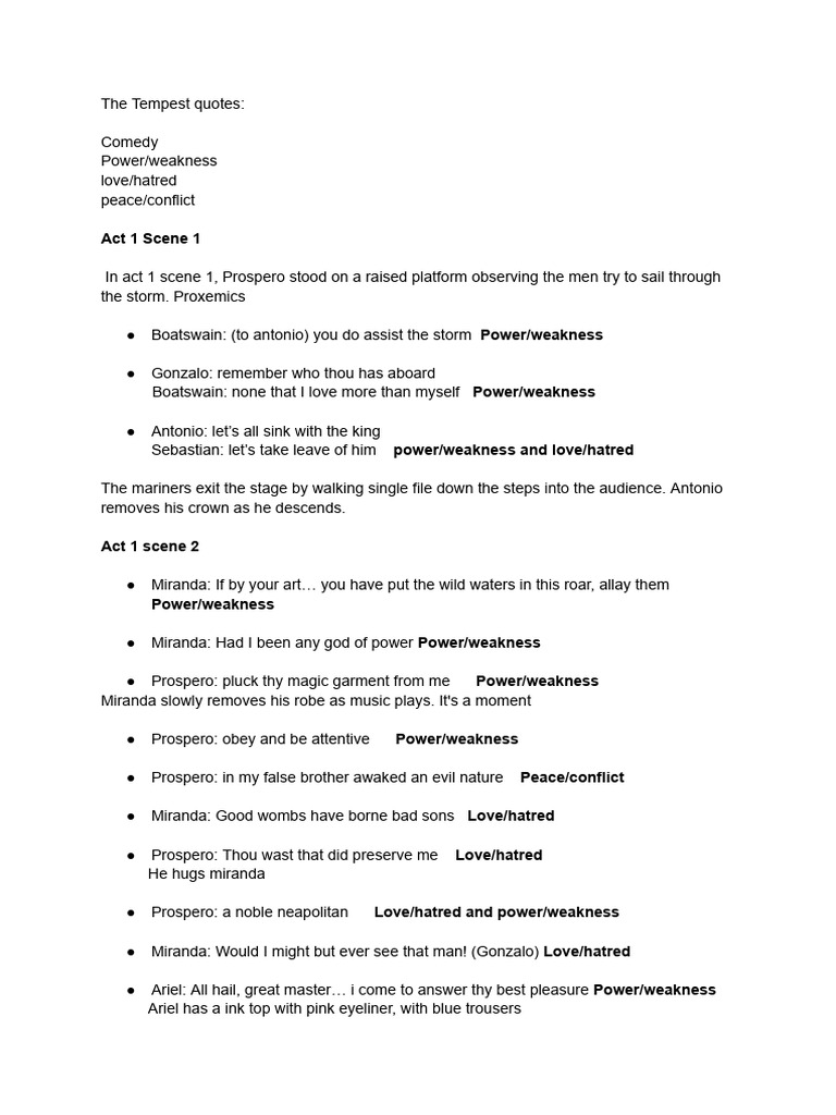 The Tempest quotes_ | PDF | The Tempest