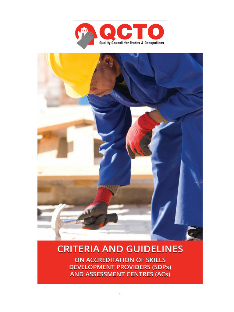 Skills Development Provider and Assessment Centre Criteria and ...