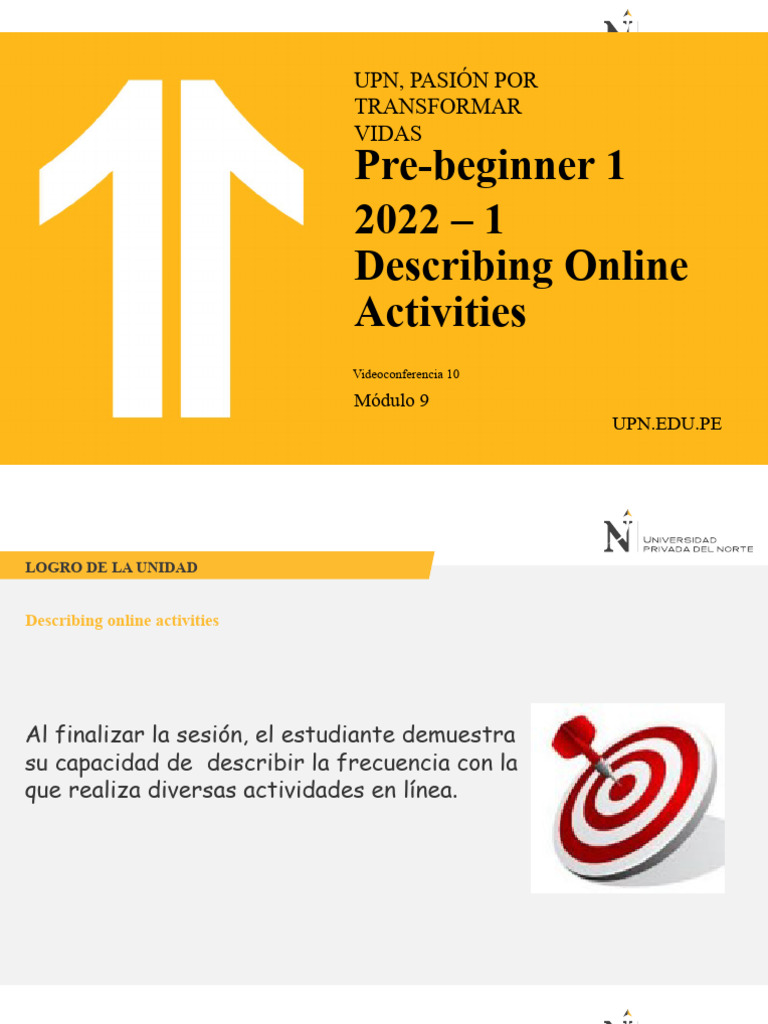 Pre Beginner 1 - Diana Lozano - PPT Semana 10 | PDF | Online Services | Computer Mediated ...