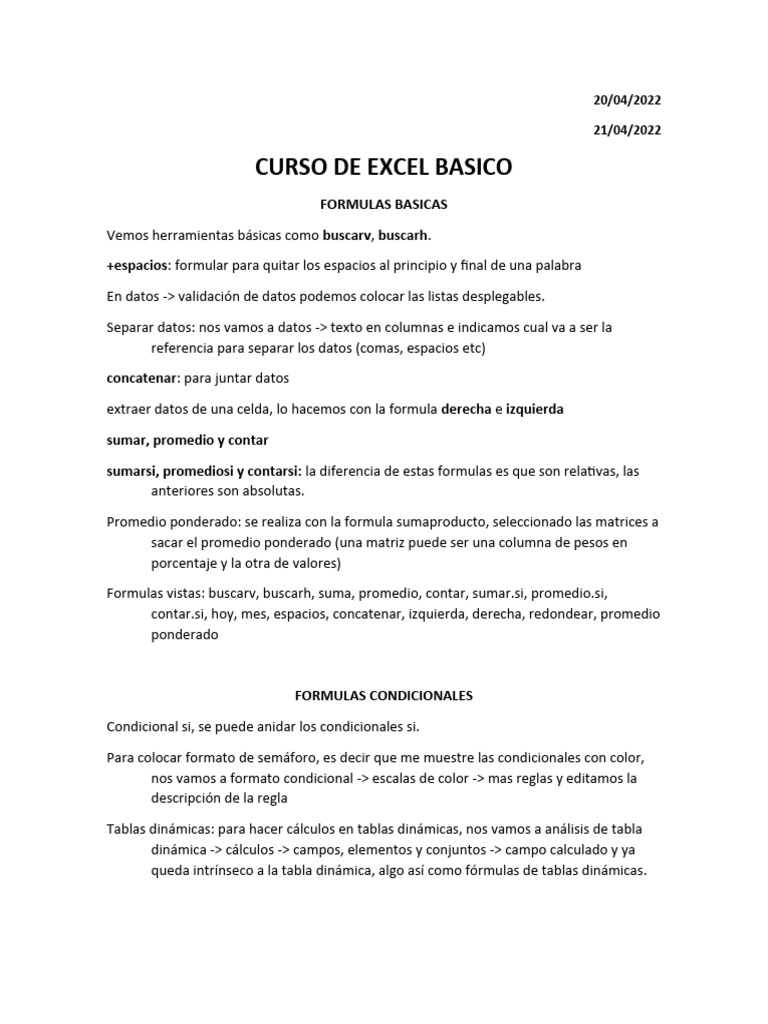 03 Curso de Excel Basico | PDF 03 Curso de Excel Basico | PDF