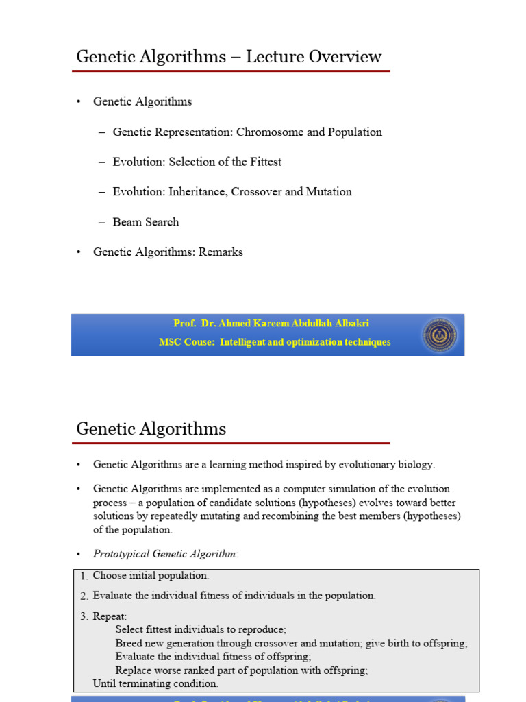2 GA Final Prof - Ahmed-1-24 Final | PDF | Genetic Algorithm | Genetics