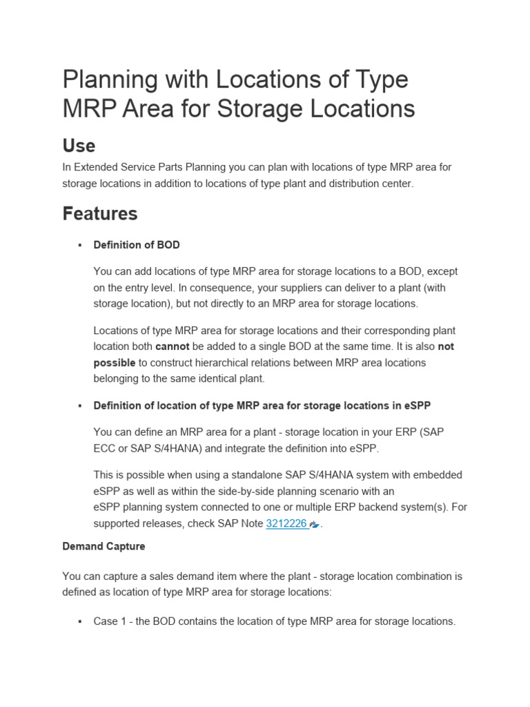 MRP Area Planning in SAP S/4HANA | PDF | Computing | Supply Chain ...