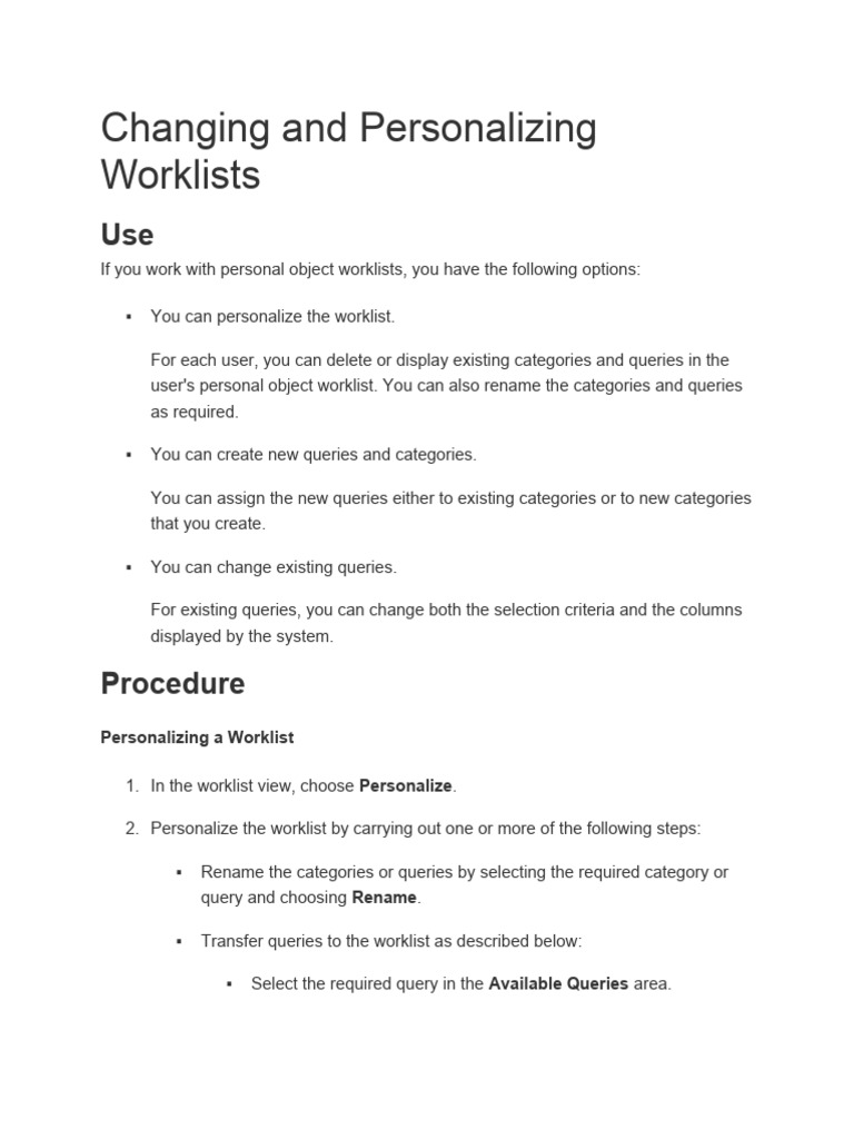 17 Changing and Personalizing Worklists in SAP eSPP | PDF | Computer Programming | Software