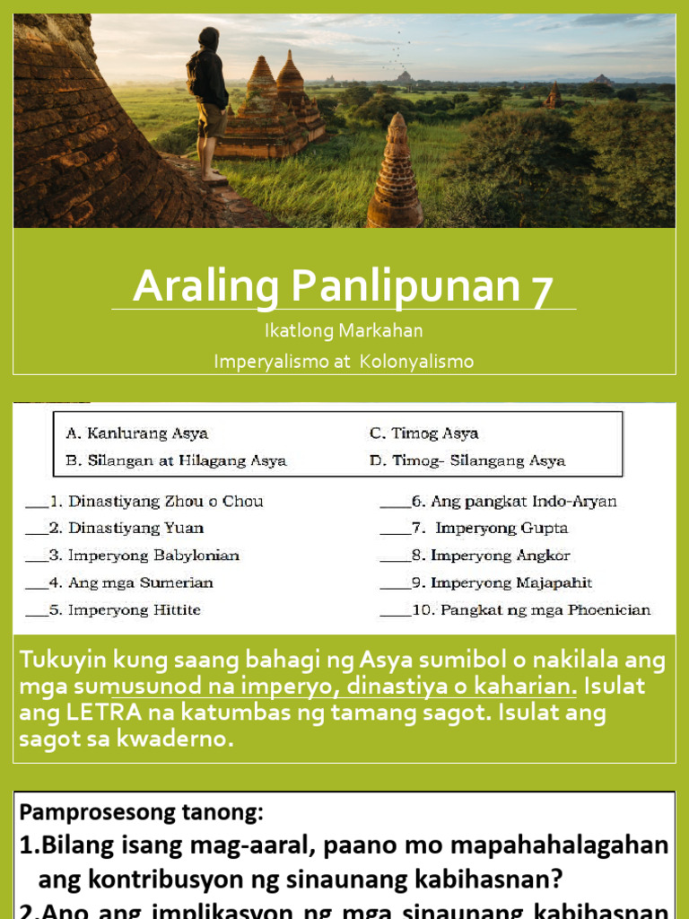 Araling Panlipunan 7 Q3 Module 1 | PDF