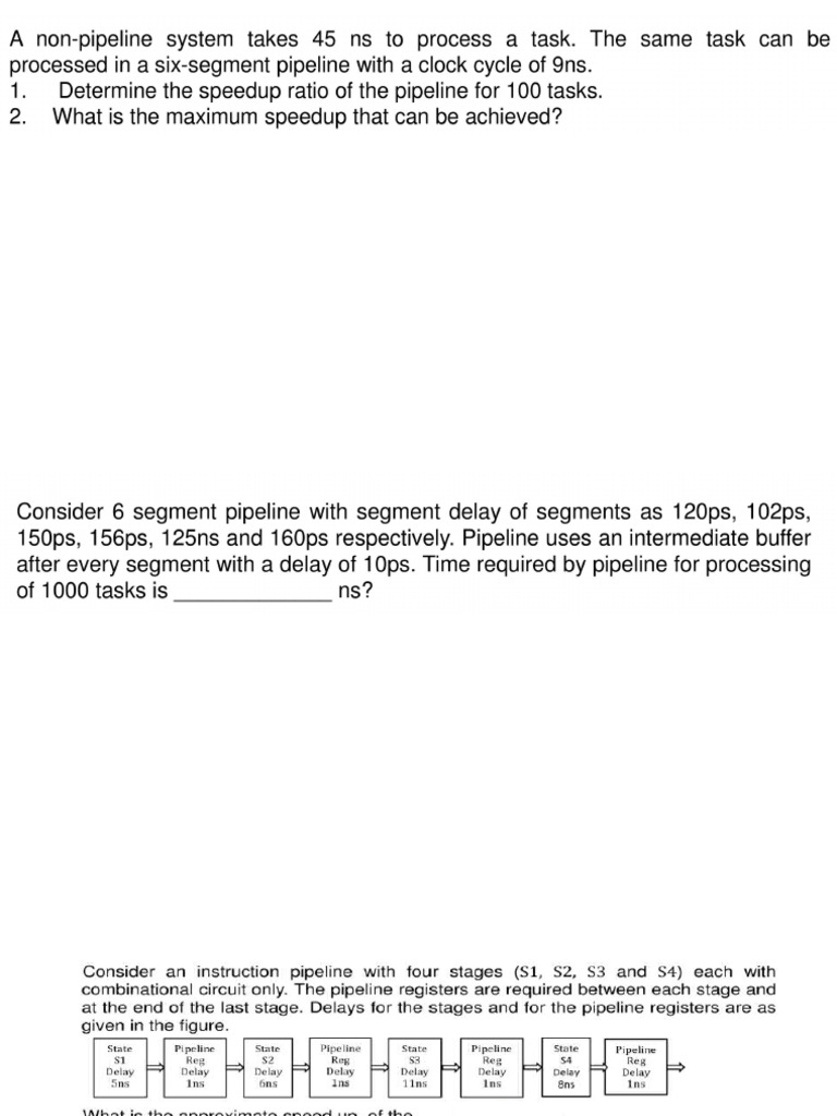Pipelining Questions | PDF