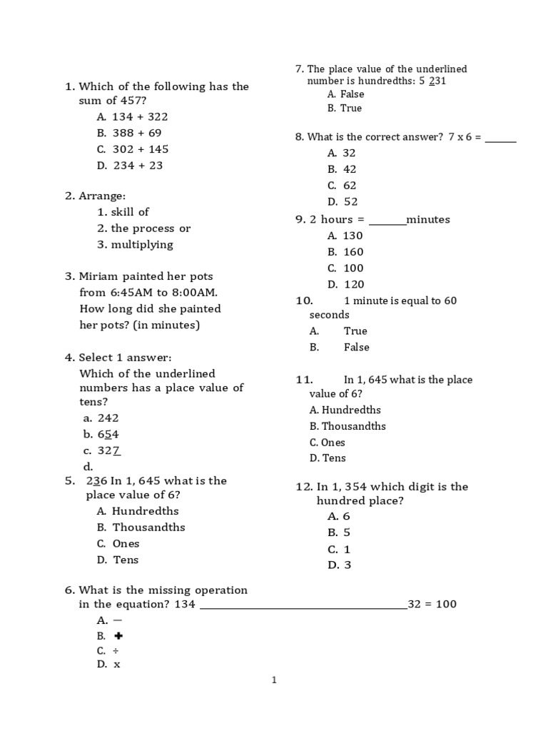 MATH REVIEWER | PDF | Mathematics | Arithmetic