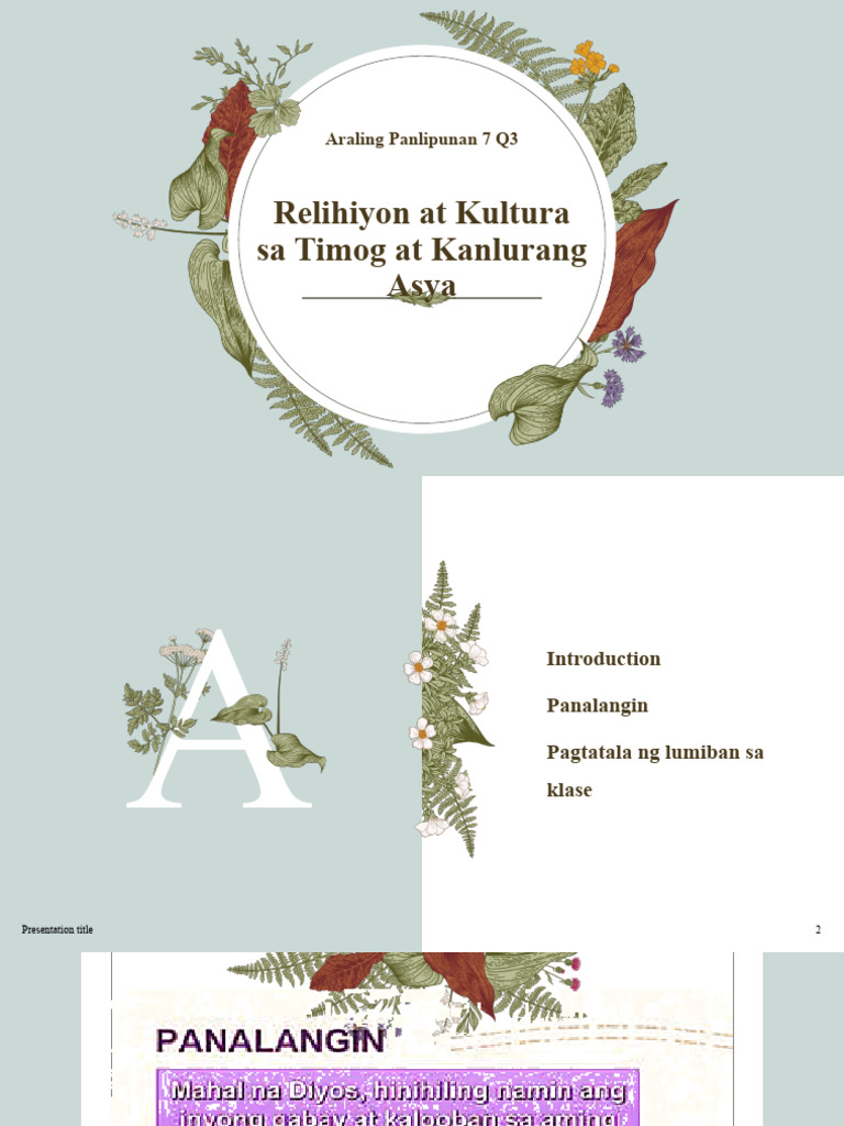Relihiyon at Kultura Sa Timog at Kanlurang Asya | PDF