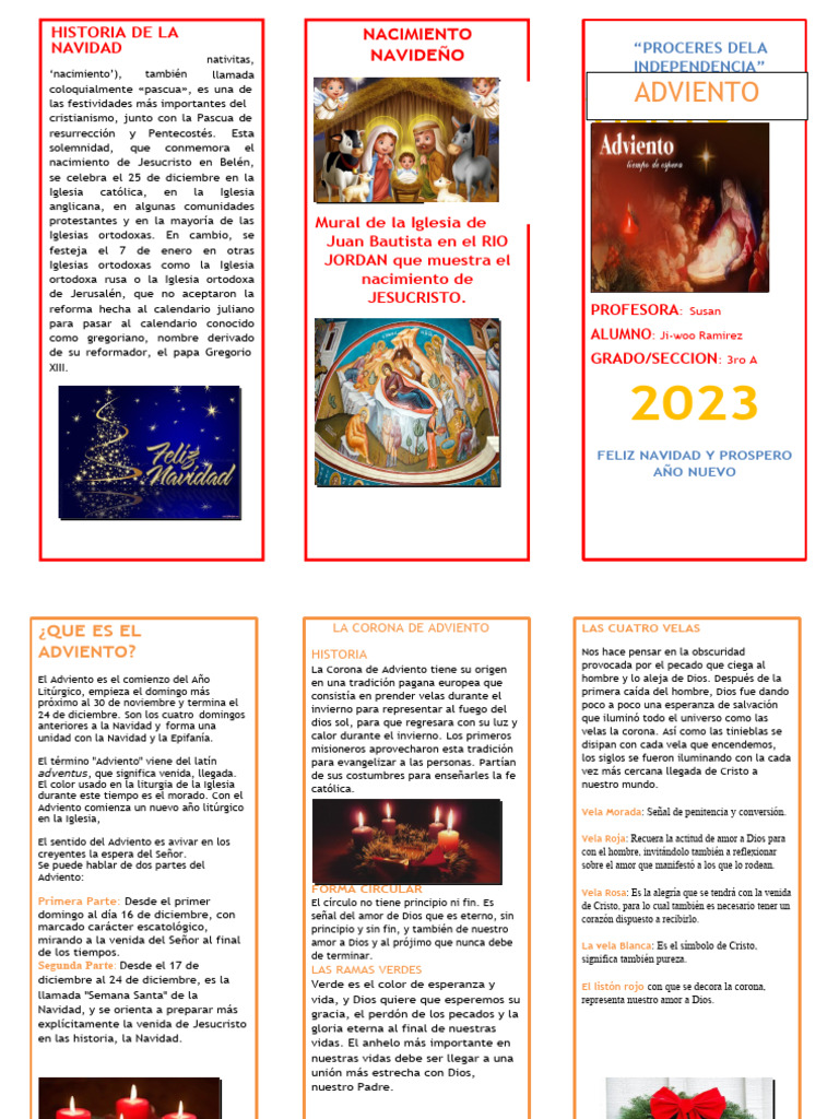 Triptico de Navidad | PDF | Adviento | Navidad