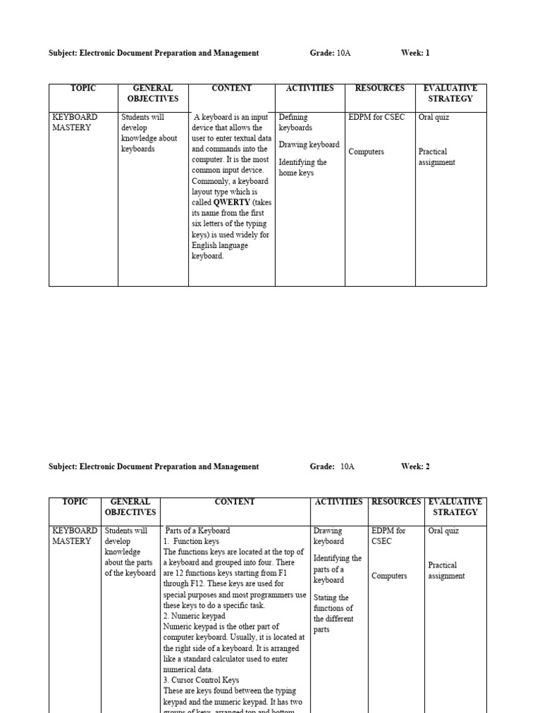 EDPM Scheme Grade 10A | PDF | Computer Keyboard | Punctuation