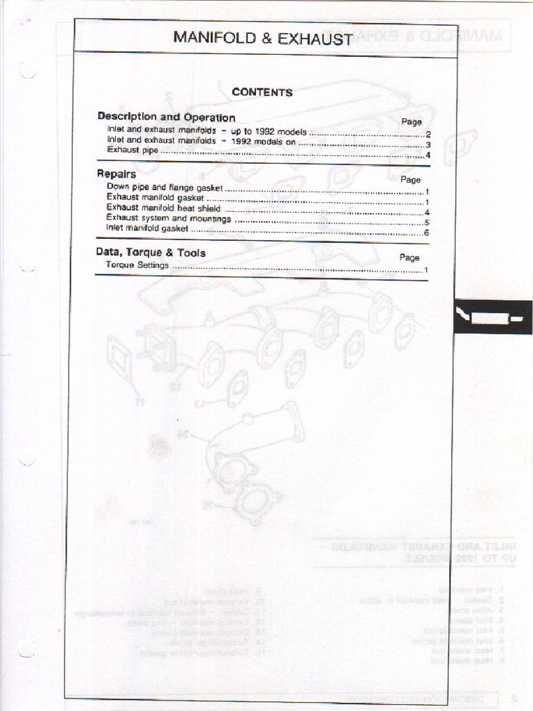 Manifold and Exaust | PDF