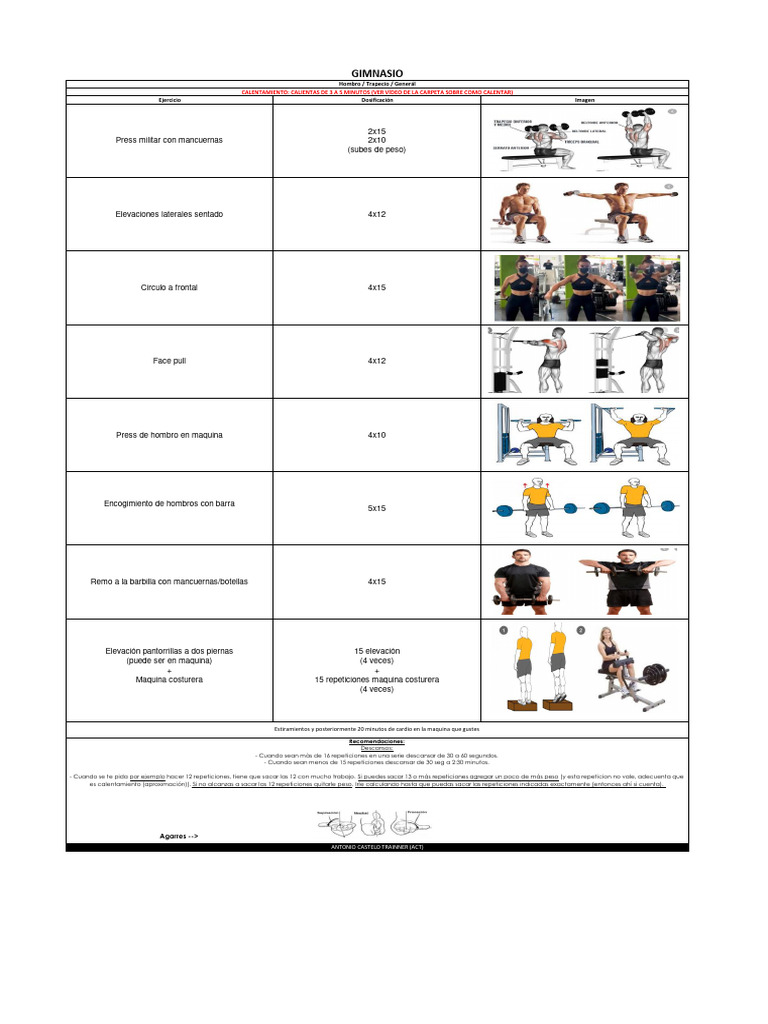 Rutina Gym | PDF