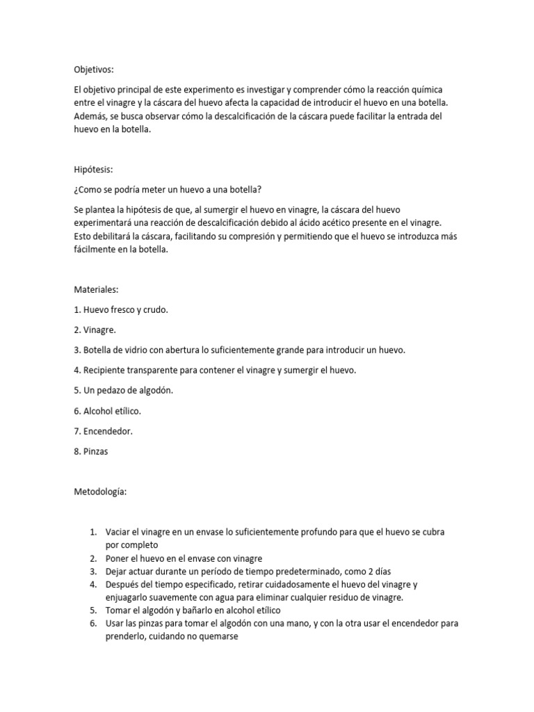 Informe Científico | PDF | Vinagre | Botella