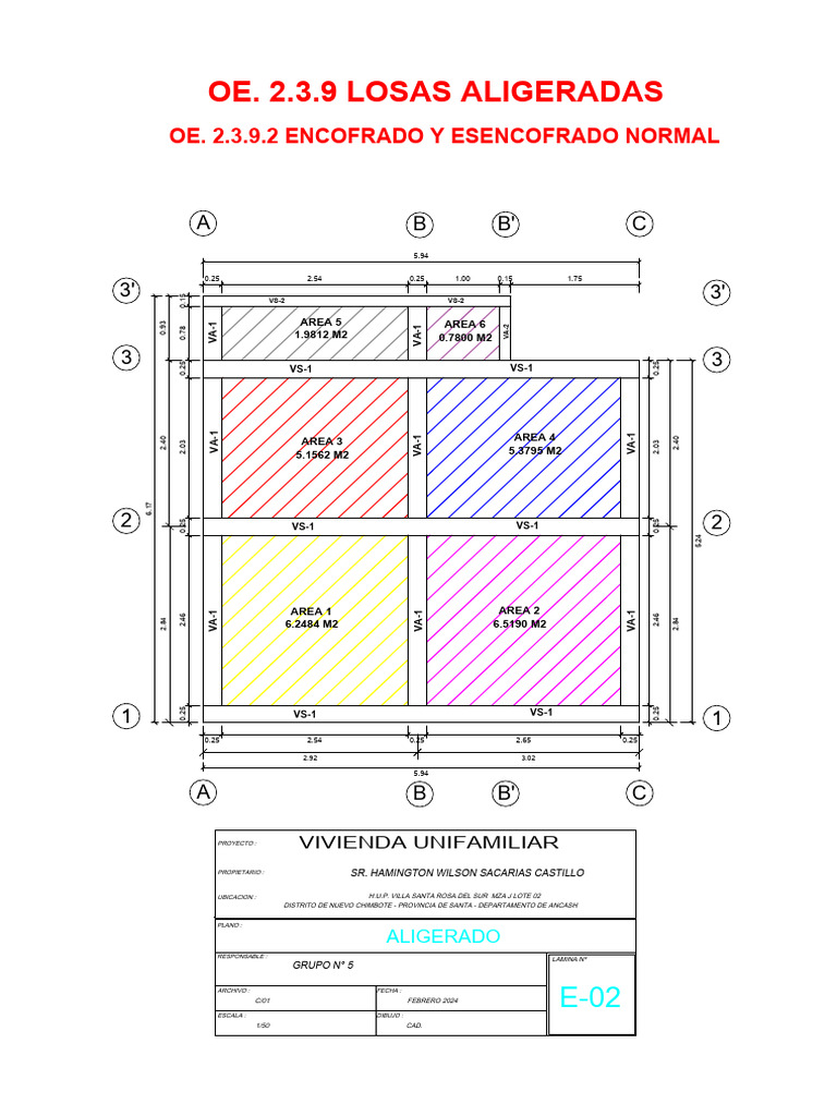 ESQUEMAS - PLANOS-ALIGERADO-Modelo | PDF