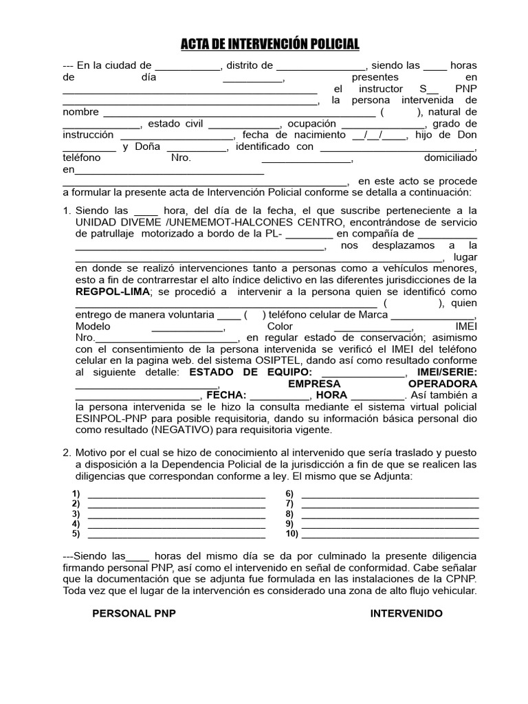 Formatos de Acta Por Receptacion | PDF