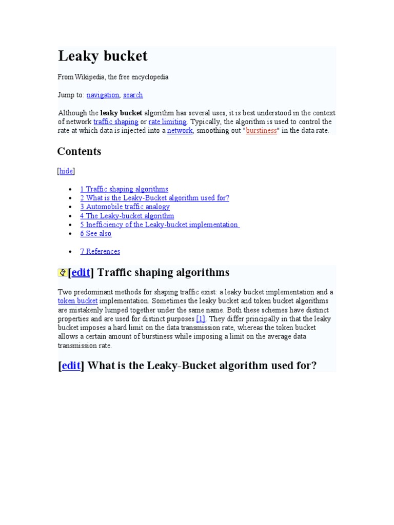 Leaky Bucket | PDF | Applied Mathematics | Algorithms