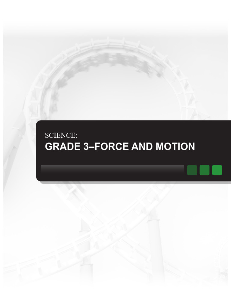 Grade 3 Force and Motion Concepts | PDF | Reading Comprehension | Force
