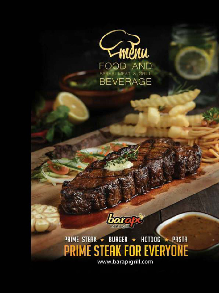 Buku Menu Barapi - S Restoran Steak Enak Jakart | PDF