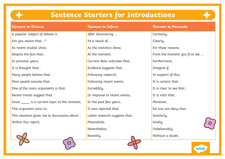 Effective Sentence Starters for Debates | PDF