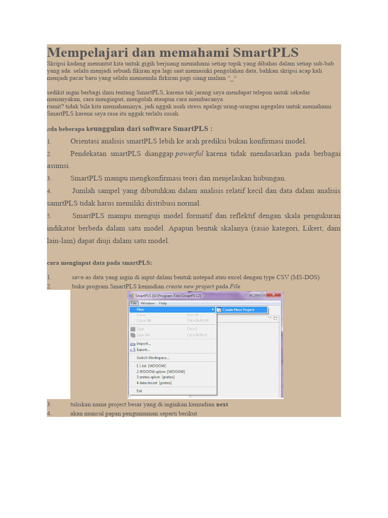 Mempelajari Dan Memahami SmartPLS | PDF | Komputer